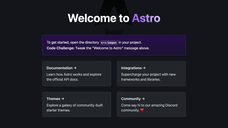 Getting Started | astro.new
